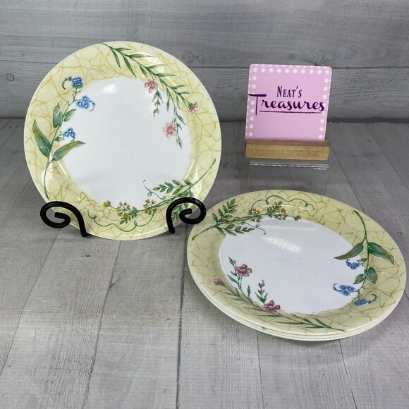 Corelle | Dining | Corelle By Corning Sun Garden Yellow Rim Wildflowers ...